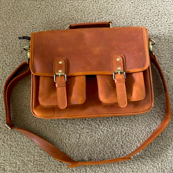Bags | Bespoke Leather Brief Case | Poshmark